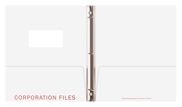 Custom Printed 2 Pocket 3 Ring Binder w/ Window