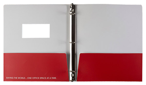 Custom Printed 2 Pocket 3 Ring Binder w/ Window