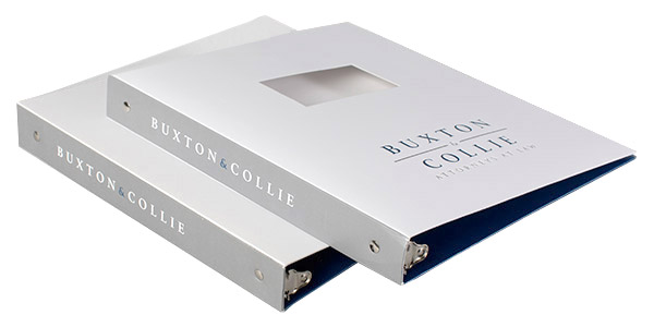 Custom Printed 2 Pocket 3 Ring Binder w/ Window