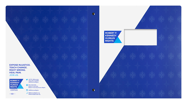 Custom Printed Right Pocket 3 Ring Binder w/ Window