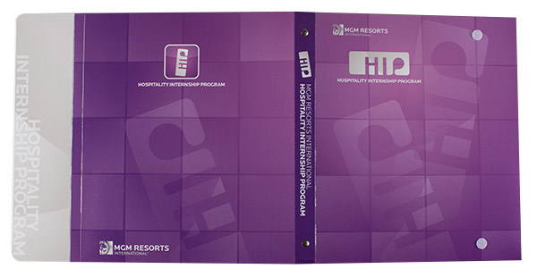 Custom Printed 2 Pocket Portfolio Flap 3 Ring Binder