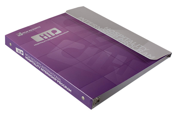 Custom Printed 2 Pocket Portfolio Flap 3 Ring Binder