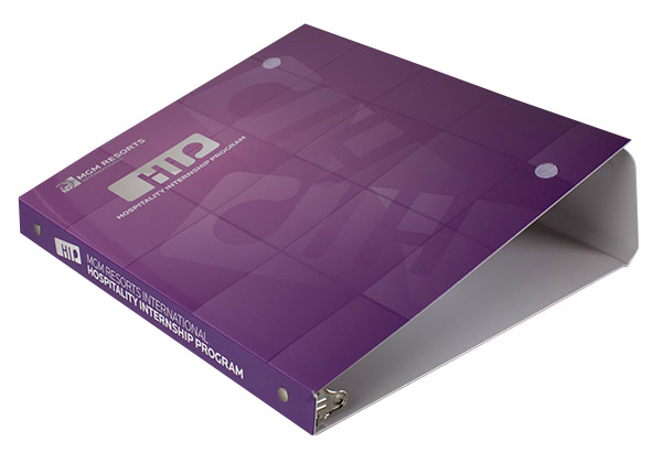 Custom Printed 2 Pocket Portfolio Flap 3 Ring Binder