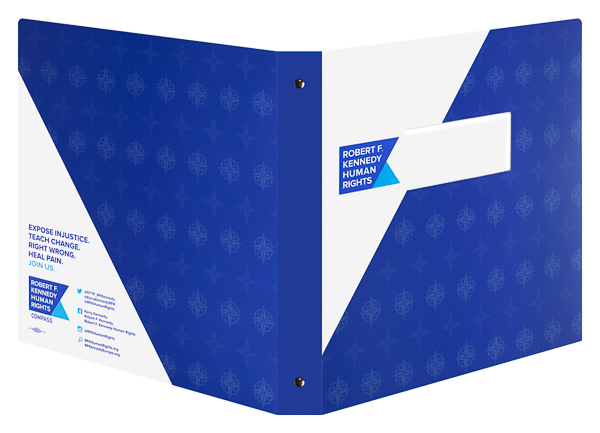 Custom Printed Right Pocket 3 Ring Binder w/ Window