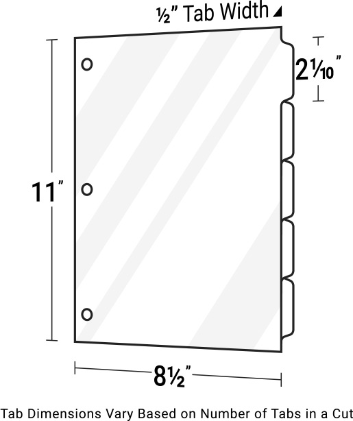 Custom Poly Index Tabs & Dividers - 8 1/2" x 11"