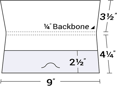 Custom Printed 4-1/4 x 9 Wallet-Style Tuck Tab Document Folder