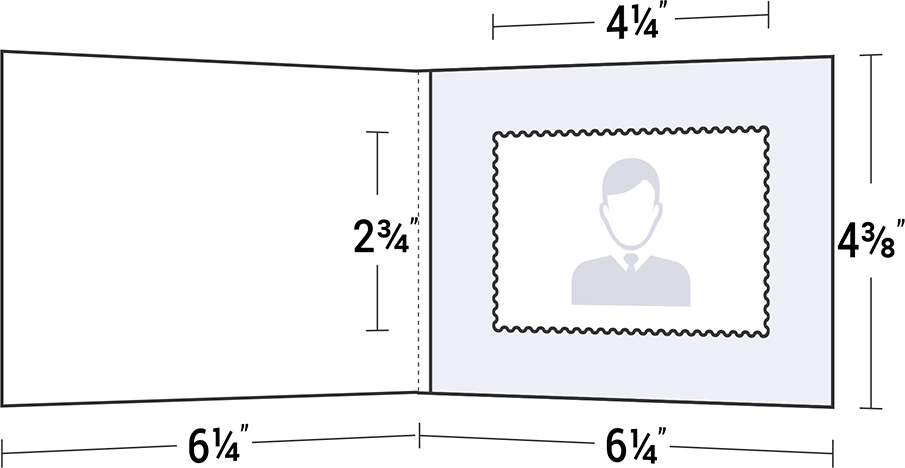 Custom Printed 5 x 3 1/2 Landscape Paper Photo Folders