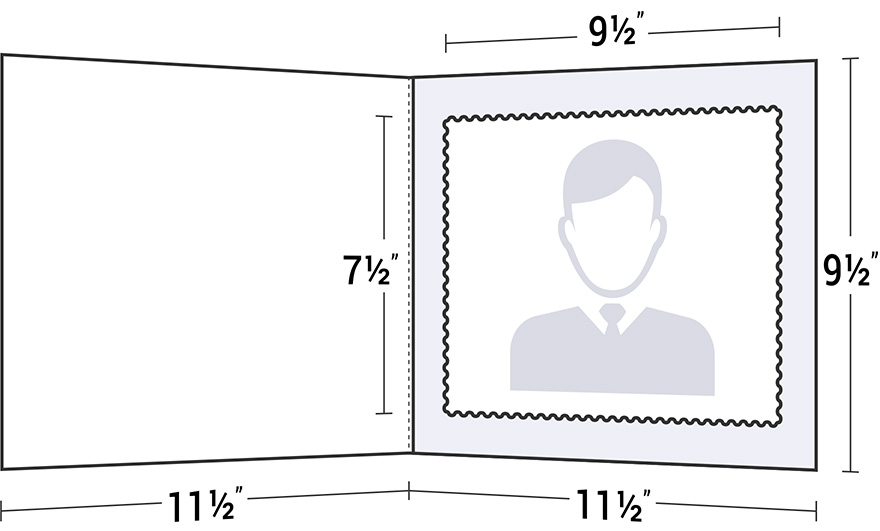 Custom Printed 8x10 Landscape Paper Photo Folders