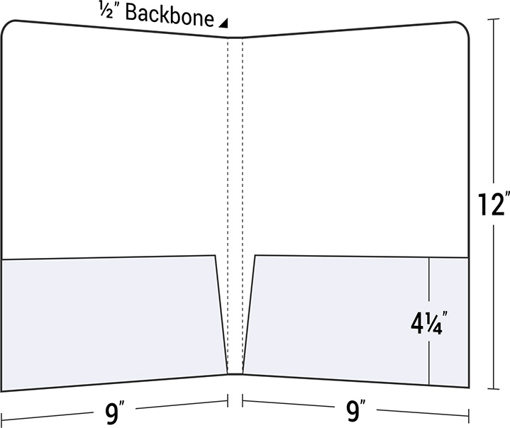 Custom Printed 1/2" Backbone 2 Pocket Presentation Folder