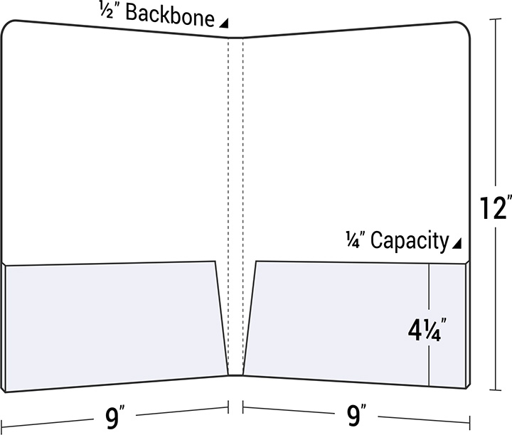 Print Presentation Folders with 2 Box Pockets & Round Corners