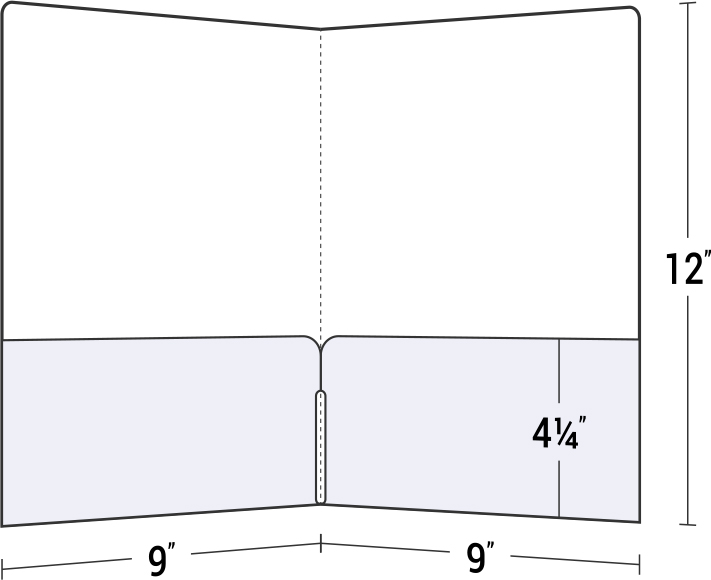 Custom Printed Letter Size Continuous Pocket Presentation Folder