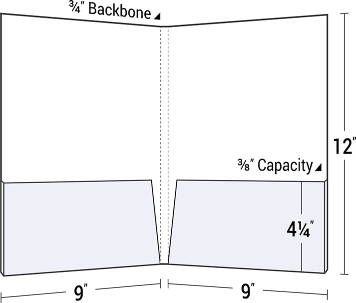 Two 3/8" Capacity Box Pockets Folder | Custom Printed