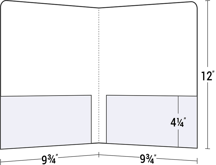 Custom Printed 2 Glued Pockets Letter Size Presentation Folder