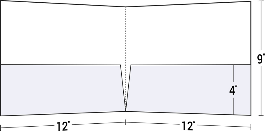 Two-Pocket Landscape Folder 12" x 9" | Custom Printed
