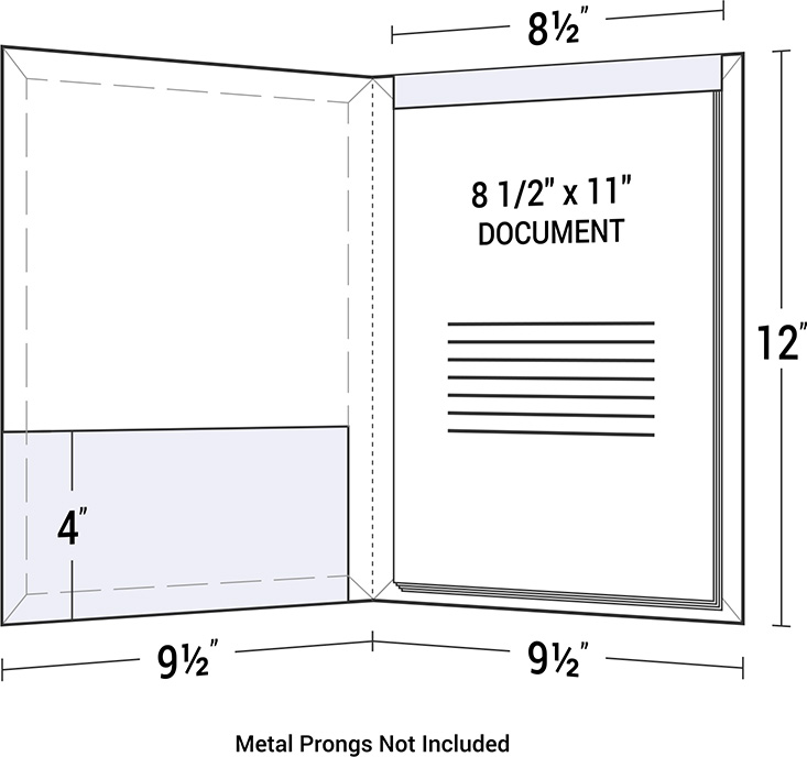 Custom Printed Expanding Folder w/ Fold Down Tab