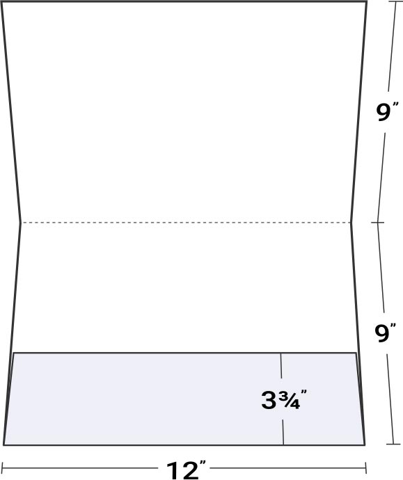 12x9 Landscape Matchbook Presentation Folder | Custom Printed