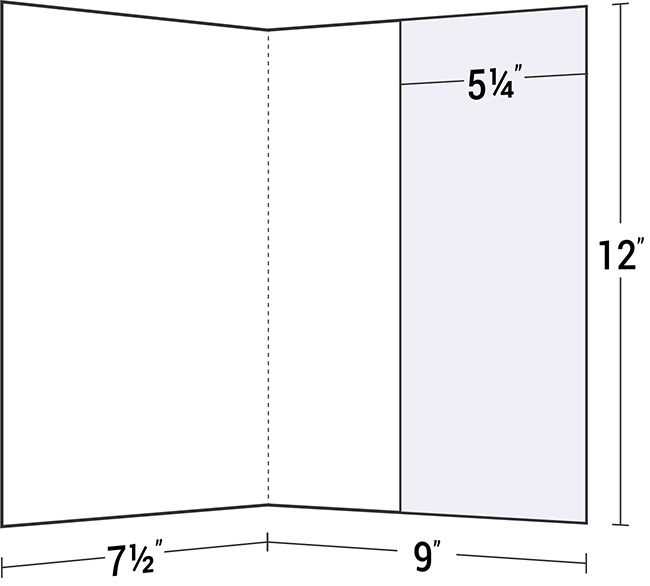 9x12 Right Vertical Pocket Tuck Tab Folder | Custom Printed