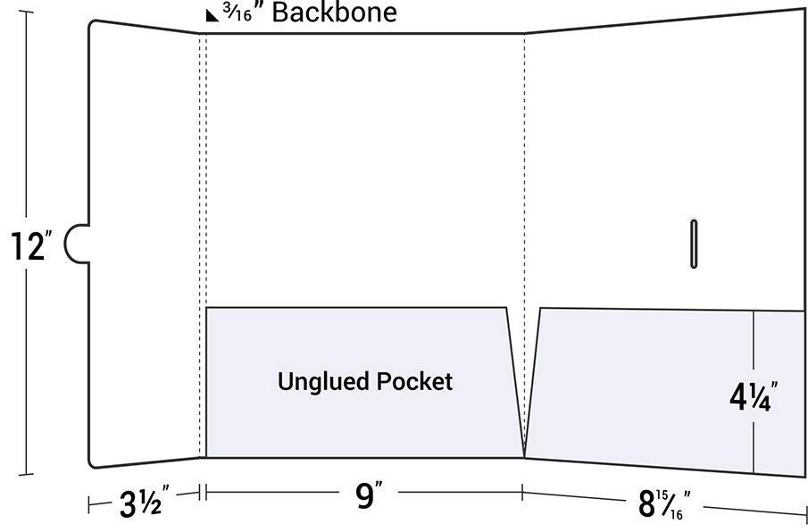Custom Printed Left Tuck Tab Flap 2 Pocket Presentation Folder