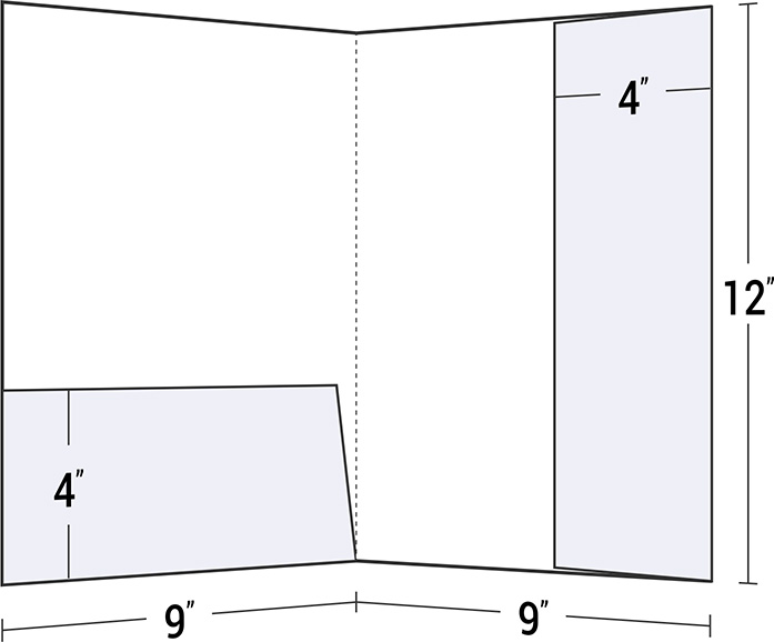 Custom Printed Vertical & Left Pocket Presentation Folder