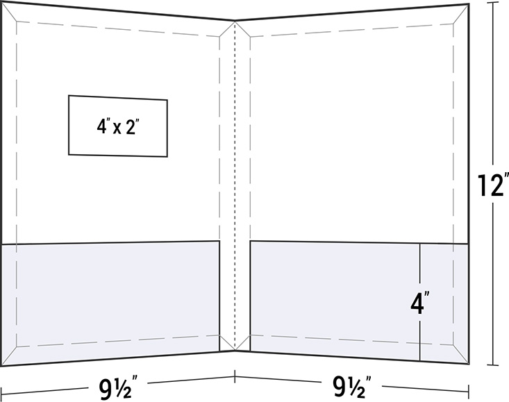 Custom Printed Two-Pocket Expandable Folder with 4" x 2" Window
