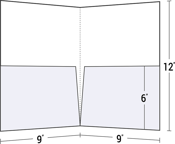 Tall 6-Inch Pockets Presentation Folder - Custom Folder Printing