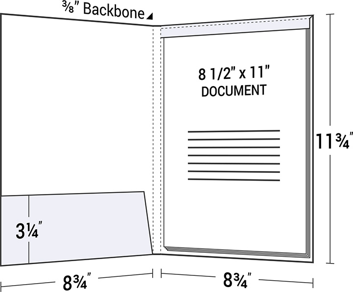 Left Pocket Presentation Folder - Fold Down Tab - Printing Shop