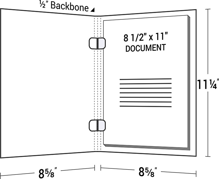 1/2" Backbone Tab Stitched Report Cover | Custom Printed