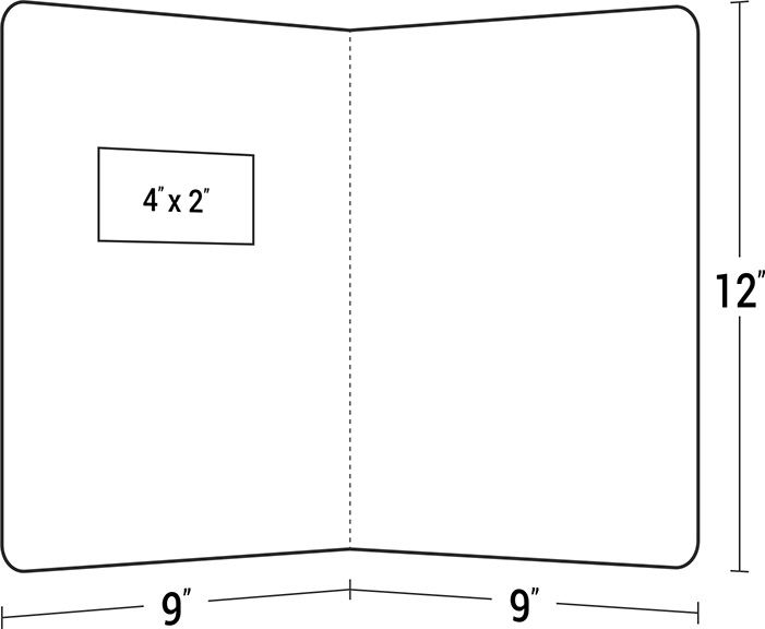 Wrap Around Report Cover w/ Window & Round Corners | Custom Printed