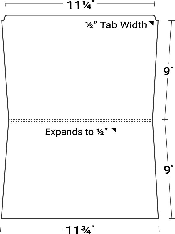 Full Tab File Folder - 9x12 (Letter-Size) | Custom Printed