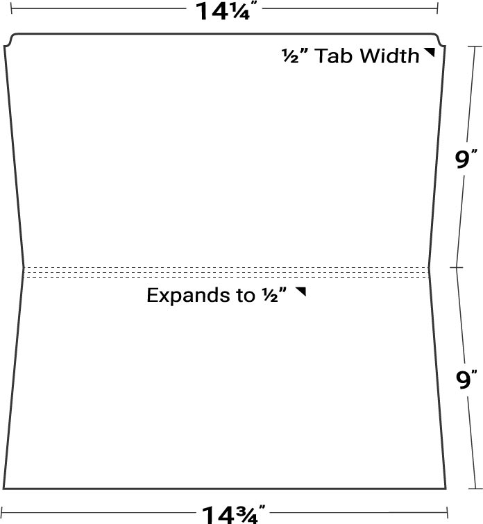 Full Tab File Folder - 9x14 (Legal-Size) | Custom Printed