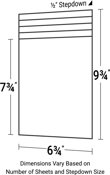 Stepped Inserts for 7x10 Presentation Folders | Custom Printed