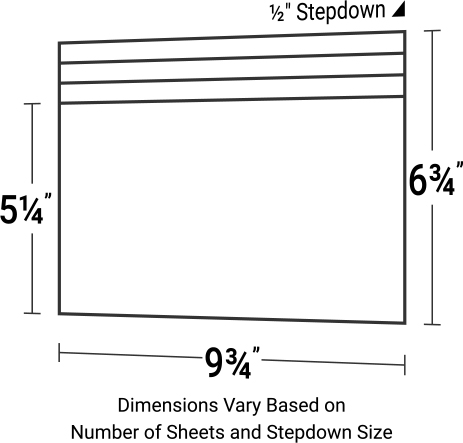 Stepped Inserts for 10x7 Presentation Folders | Custom Printed