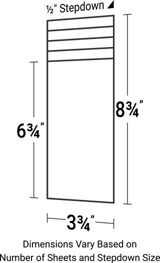 Stepped Inserts for 4x9 Presentation Folders | Custom Printed
