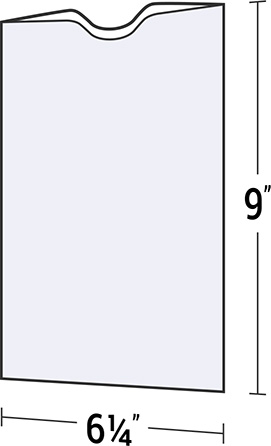 Custom Printed 6 1/4 x 9 Pull-Out Style Document/Card Sleeve