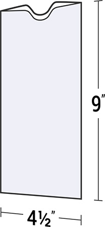 Custom Printed 4 1/2 x 9 Top Loading Document Sleeve