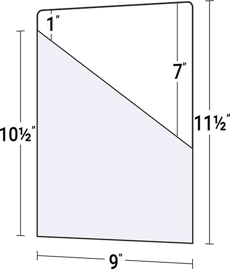 9" x 11 1/2" Angled Pocket Document Sleeve | Custom Printed