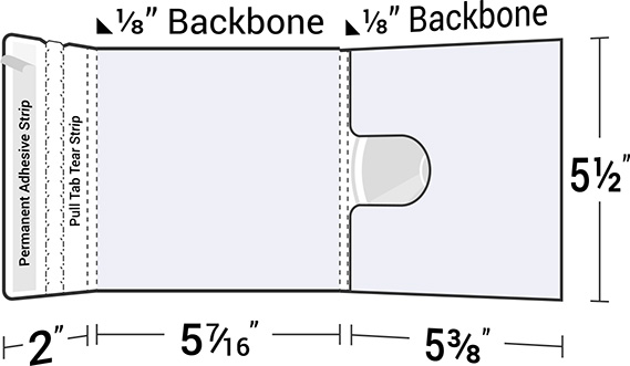 Custom Printed Reinforced Flap Single CD/DVD Mailer Envelope