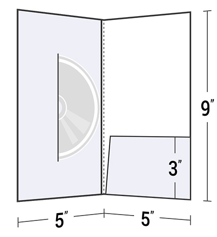 Custom Printed 5x9 Presentation Folder w/ CD/DVD Holder