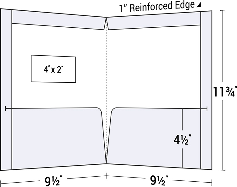 Top/Side Reinforced Presentation Folder with Window | Custom Printed