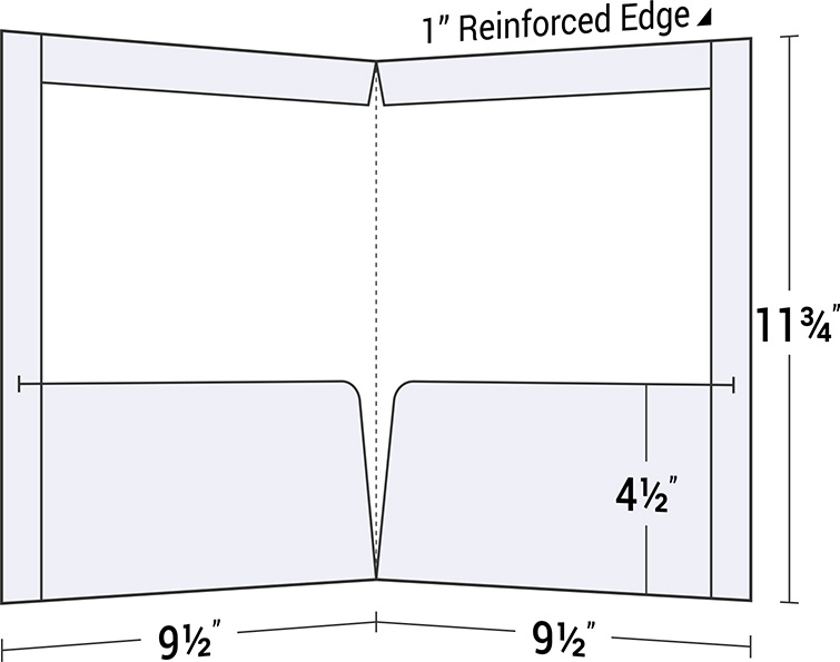 Custom Printed Top/Side Reinforced Presentation Folder