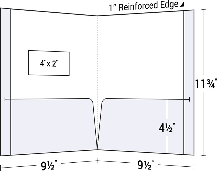 Reinforced Two-Pocket Presentation Folder with Window | Custom Printed