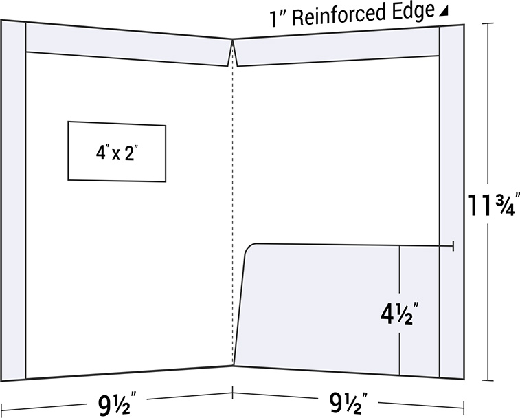 Top/Side Reinforced Right Pocket Folder with Window | Custom Printed
