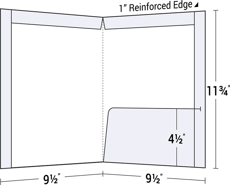 Custom Printed Top/Side Reinforced Right Pocket Folder