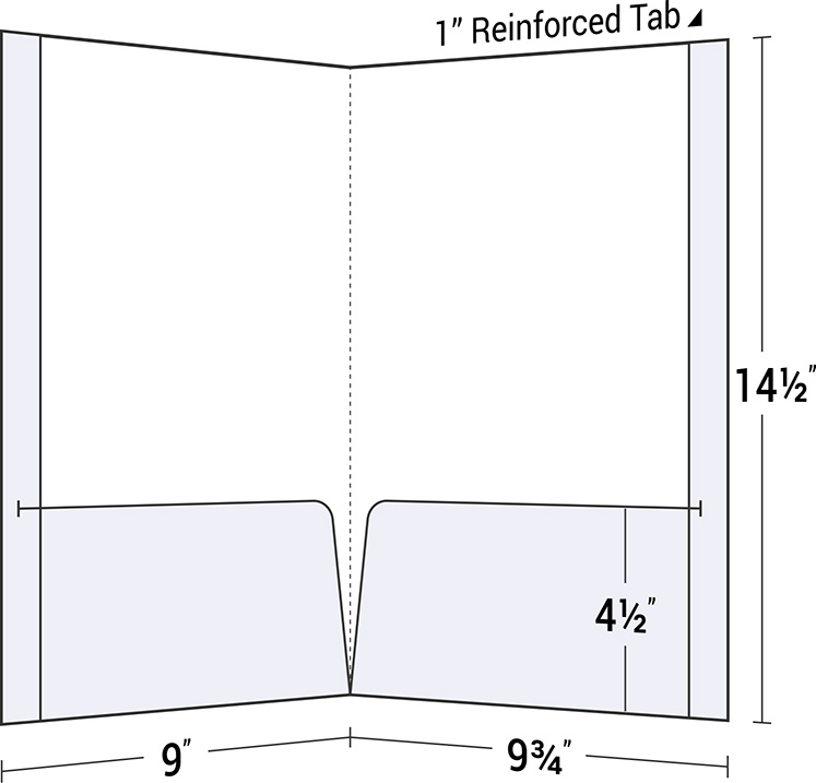 Custom Printed 2 Pocket Legal Size Reinforced File Tab Folder