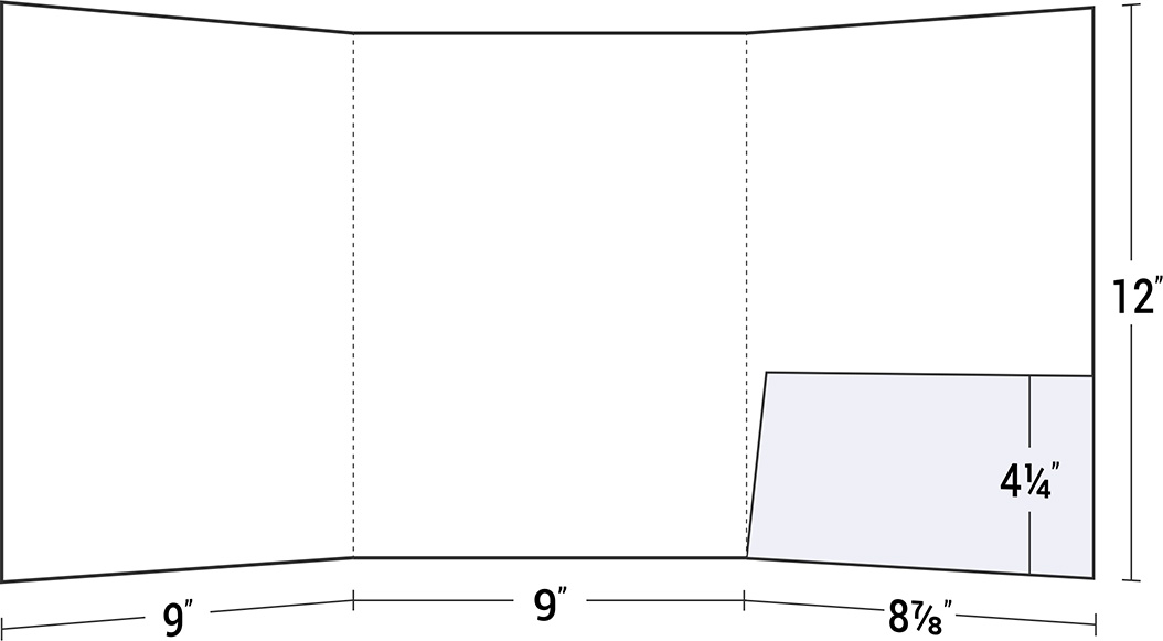 Custom Printed Tri-Panel Right Pocket Presentation Folder