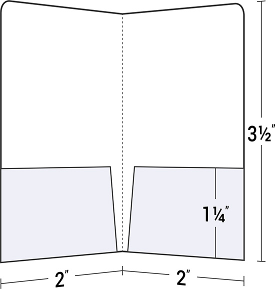 Custom Printed Mini 2 Pocket Business Card Folder