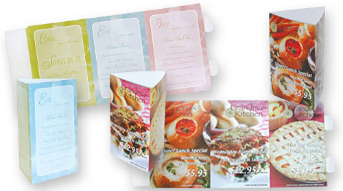 Custom Printed 4x6 Tri-Panel Table Tent Card