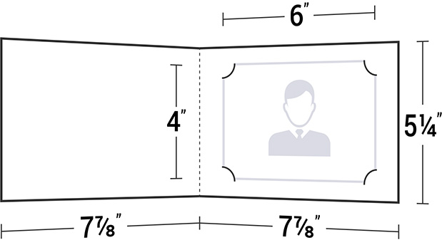 Custom Printed 6 x 4 Landscape Side Fold Digital Photo Folder