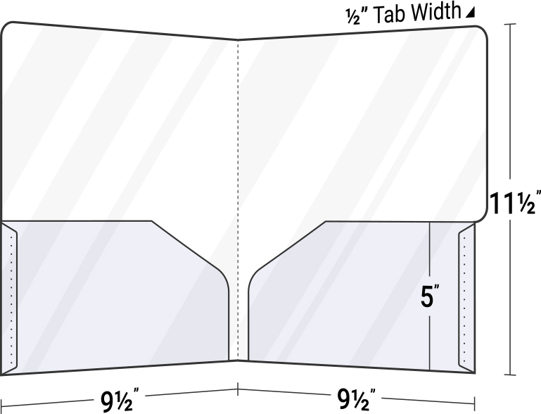 2 Pocket Poly Tabbed File Folder | Custom Printed