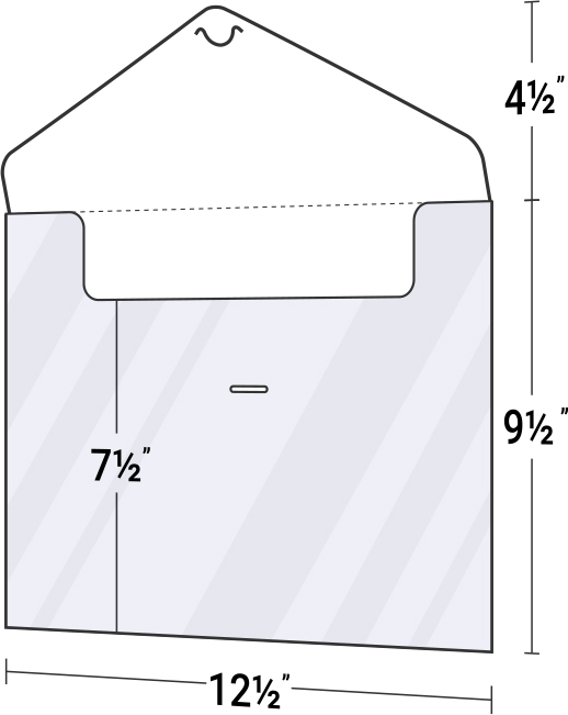 12 1/2" x 9 1/2" Tuck Tab Poly Portfolio Envelope | Custom Printed